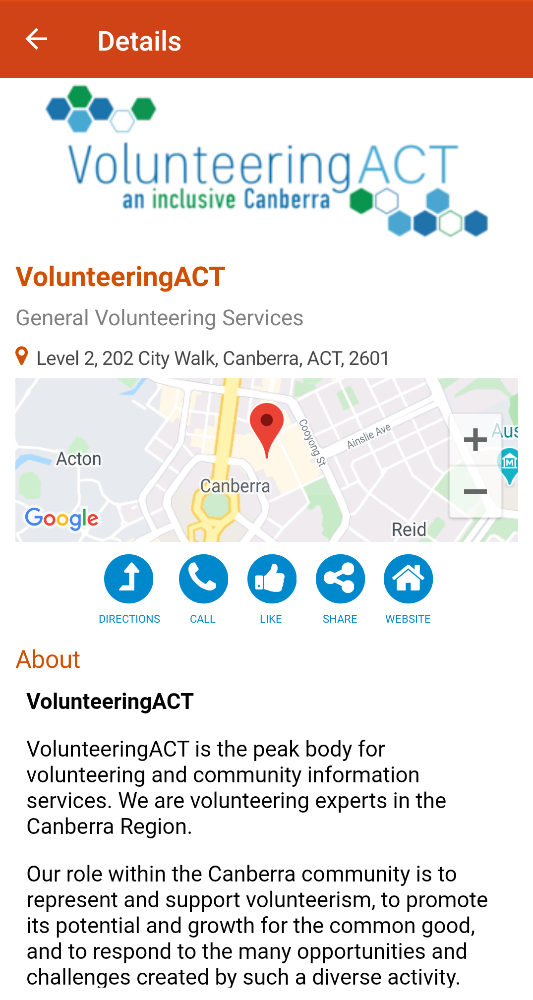 Access My Community Info - VolunteeringACT